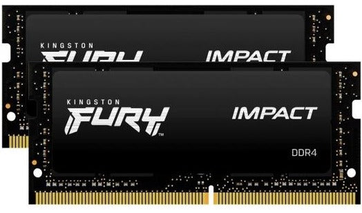 Kingston 32GB(2x16GB) DDR4 SODIMM 3200MHz, 1.2V, CL20, FURY IMPACT, lí – Tölvutækni